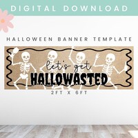 Halloween Banner Template- DIGITAL FILE - Etsy
