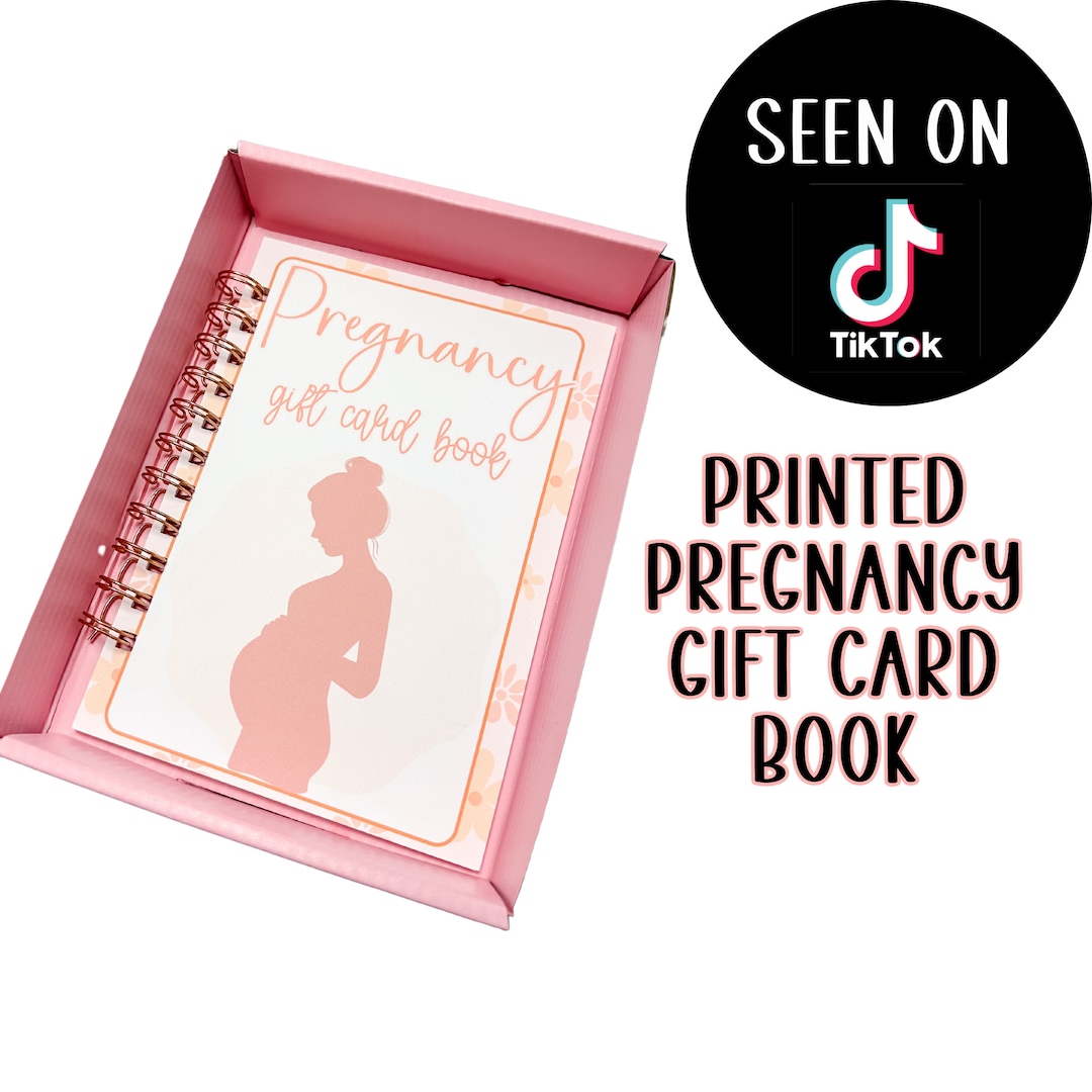 Printed Pregnancy Gift Card Book | Boho Baby Shower Gift | Pregnancy ...