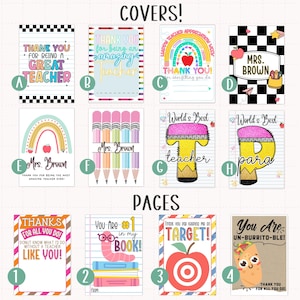 Printed Teacher Gift Card Book | Teacher Appreciation Week | Teacher ...