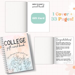 Printed Simple College Survival Gift Card Book | College Care Package ...