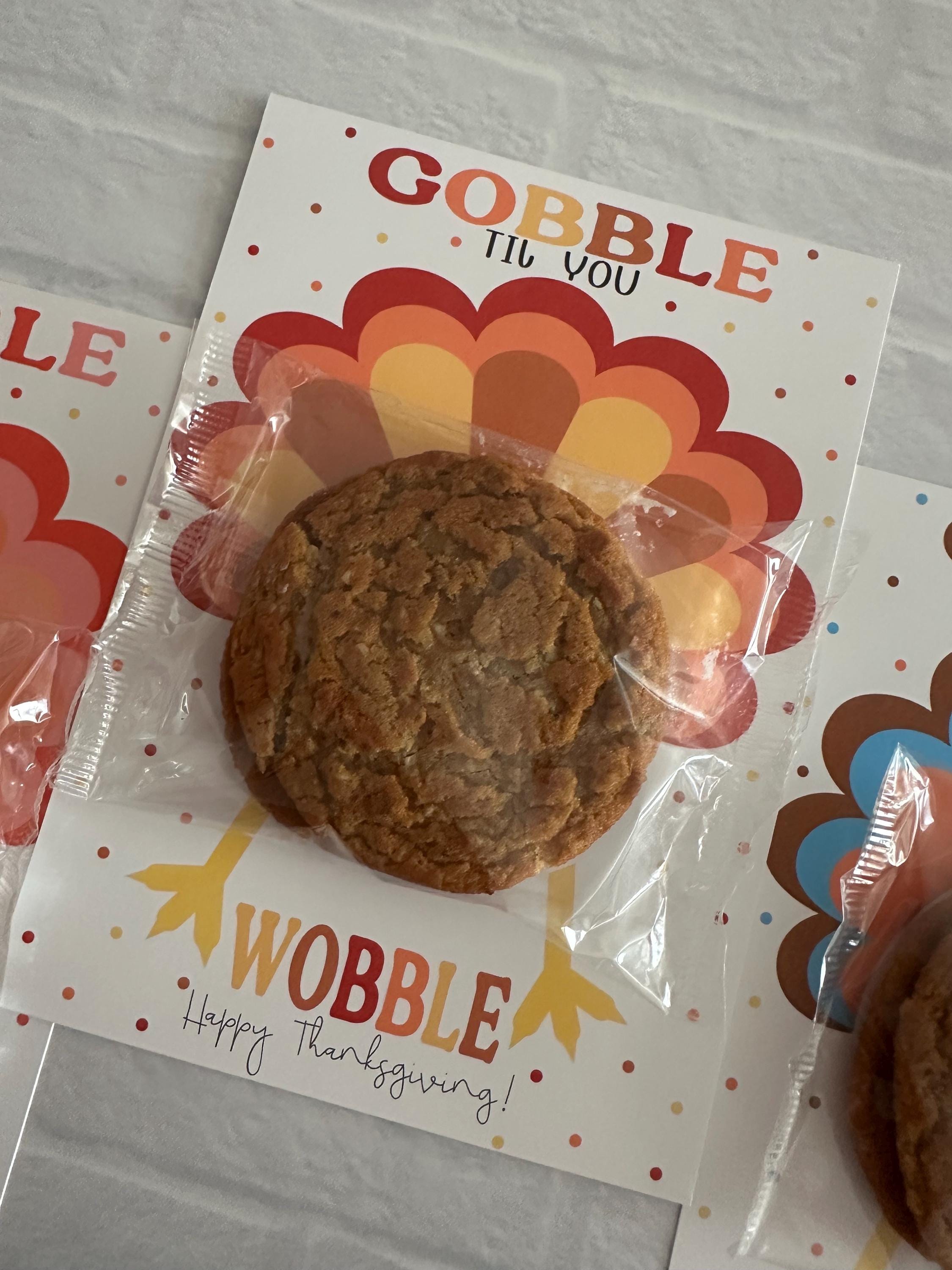 Gobble Till You Wobble Tags | Thanksgiving Treat Tag | Snack Cake Gift ...