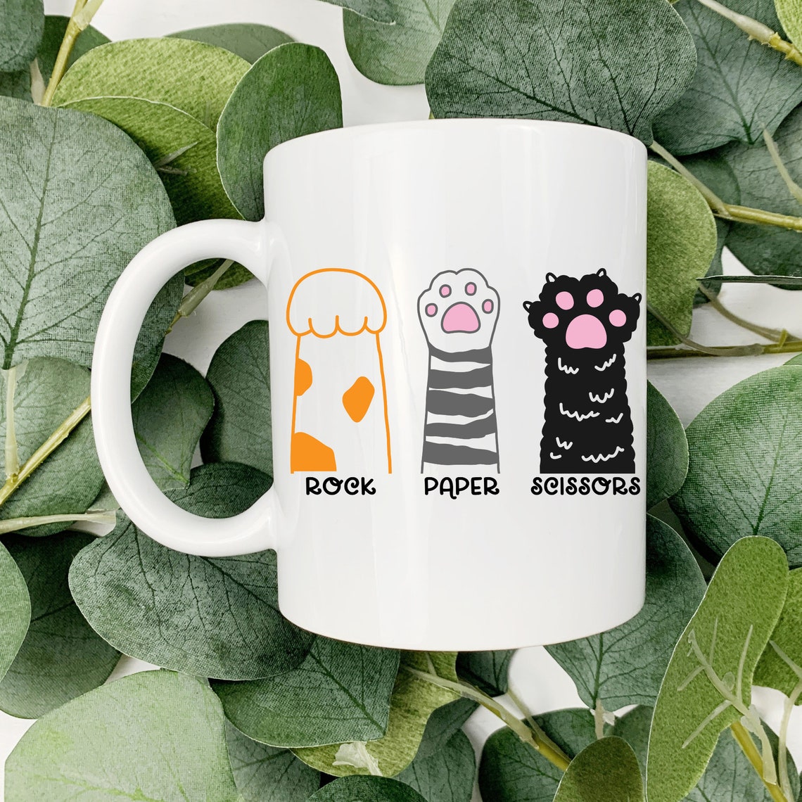 Cat Paw Rock Paper Scissors SVG Cute Cat SVG Funny Cat SVG - Etsy