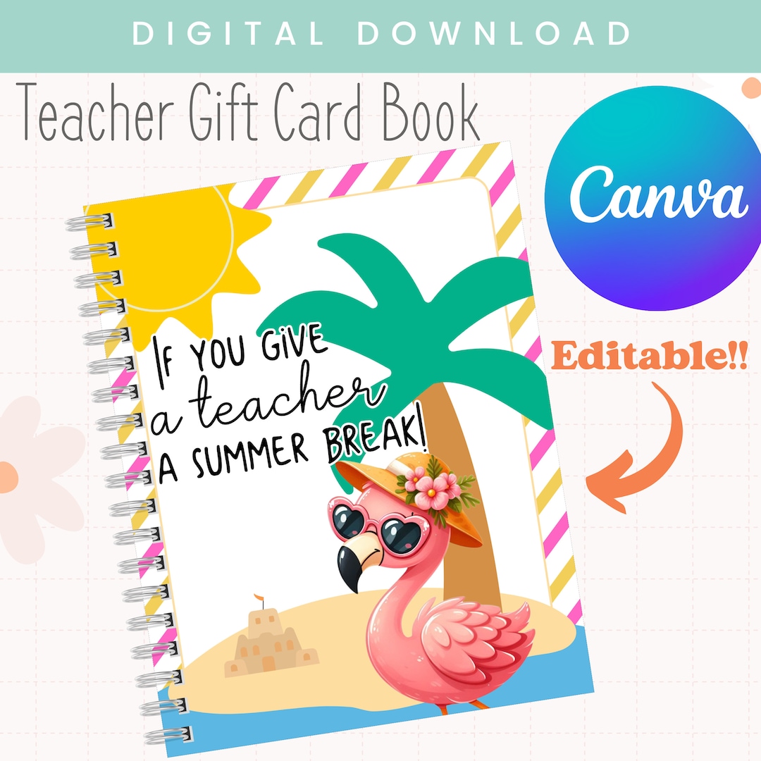Printable Editable in Canva If You Give A Teacher A Cookie Gift Book ...