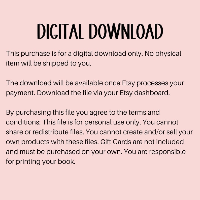 Printable Teen Girl Gift Card Book | Teenage Girl Birthday Gift | Girl ...