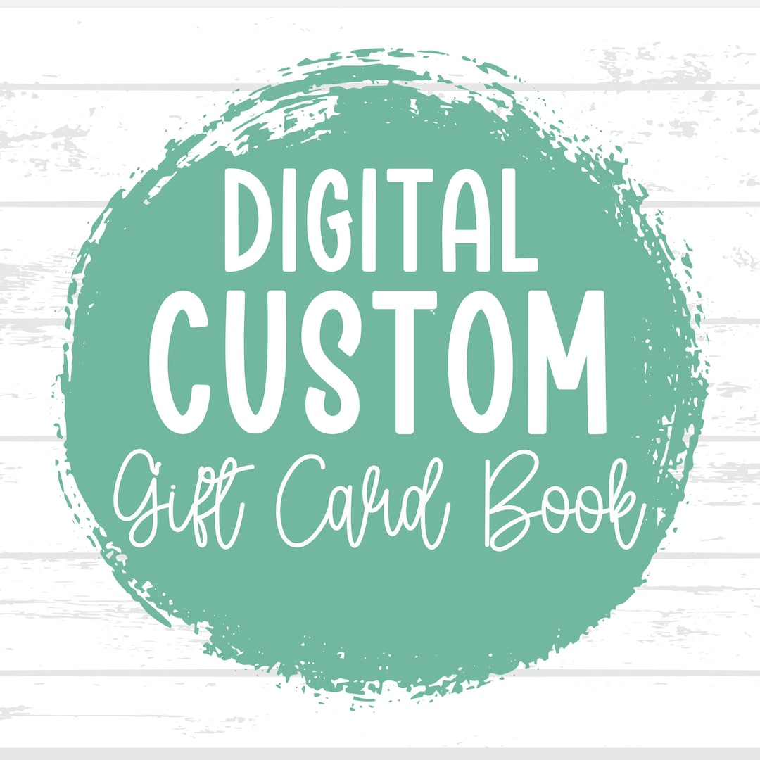 Printable Custom Gift Card Book - 20 Pages - Etsy