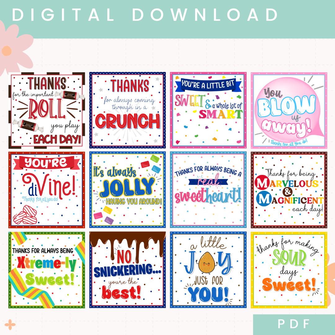Printable 66 Appreciation Gift Tags | Teacher Gift Tags | Employee Gift ...