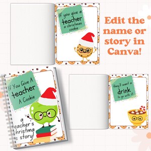 Printable Christmas If You Give A Teacher A Cookie Gift Card Book ...