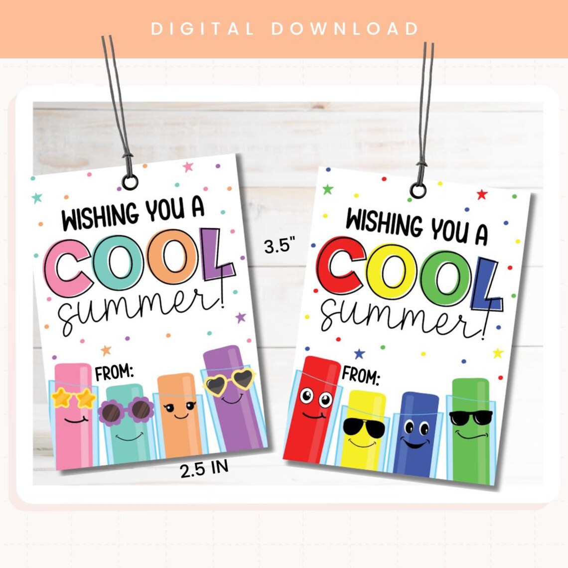Printable Freezer Pop Gift Tags | Editable Gift Tag | End of the School ...