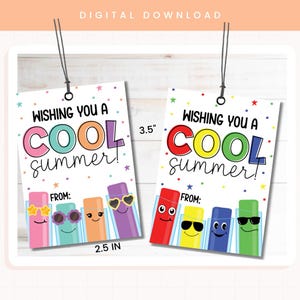 Printable Freezer Pop Gift Tags | Editable Gift Tag | End of the School ...