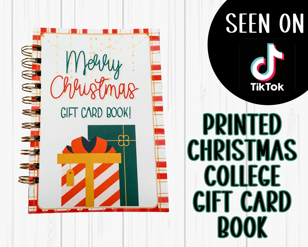 Printed Christmas College Survival Gift Card Book | College Care ...