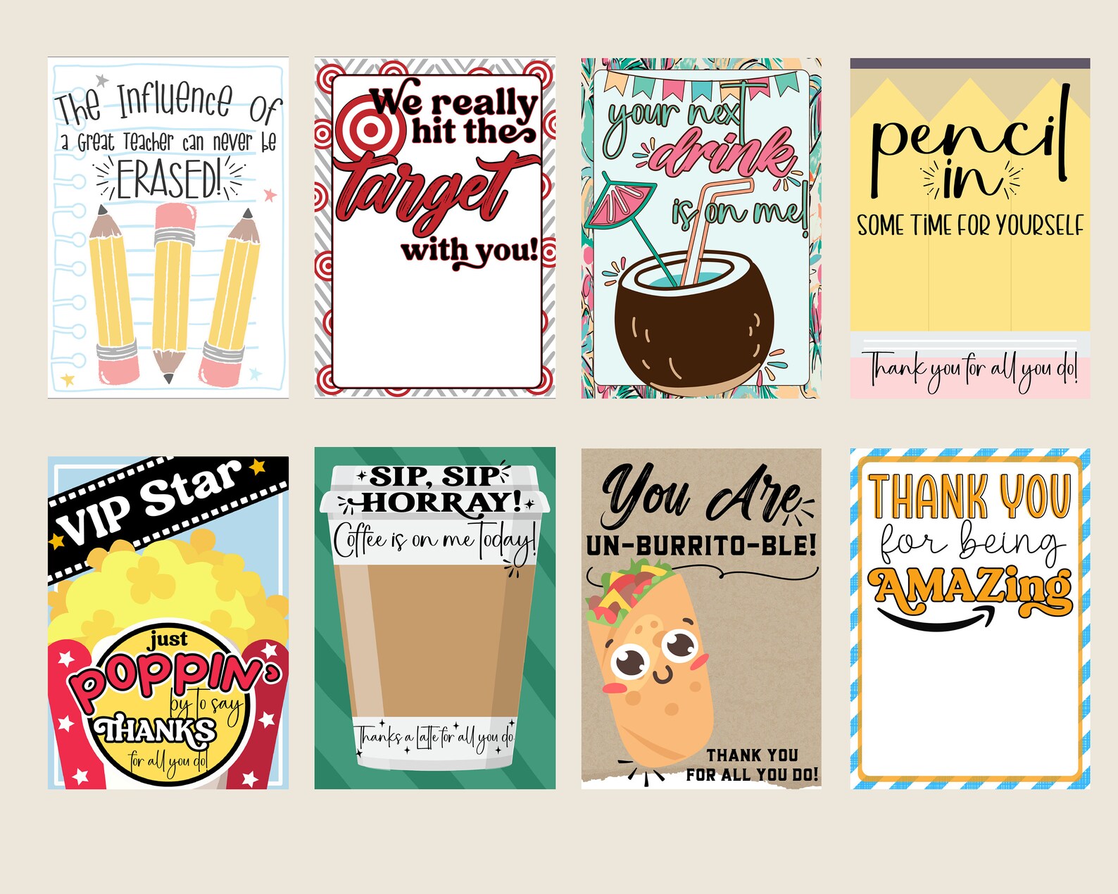 Printable Teacher Gift Card Book | Teacher Appreciation Gift | Back to ...