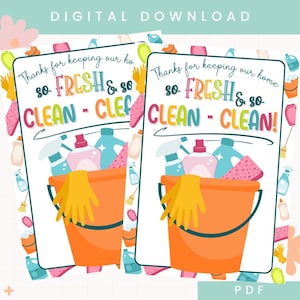 Printable Housekeeper Gift | Maid Gift Card Holder | Housekeeper ...