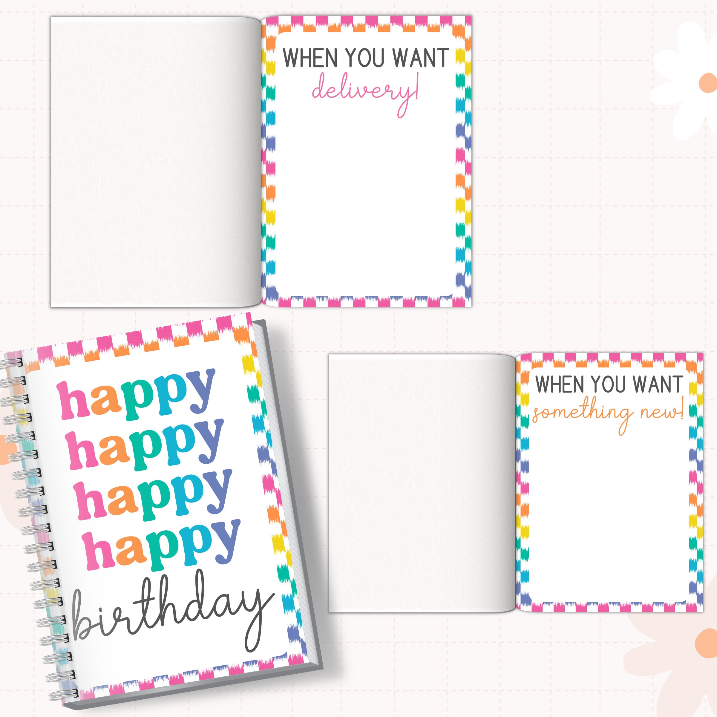 Printable Happy Birthday Gift Card Book | Teen Gift Card Book | Adult ...