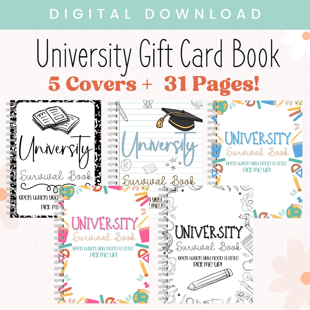 University Gift Card Book | College Care Package | High School ...