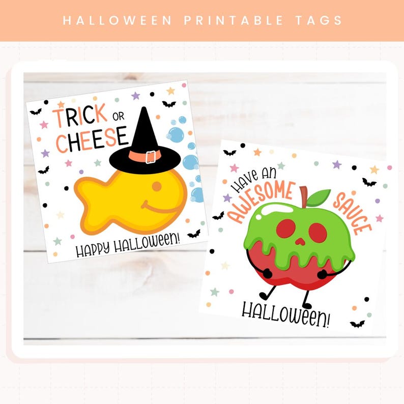 Halloween Treat Gift Tag Bundle | Poppin by to Say Happy Halloween ...