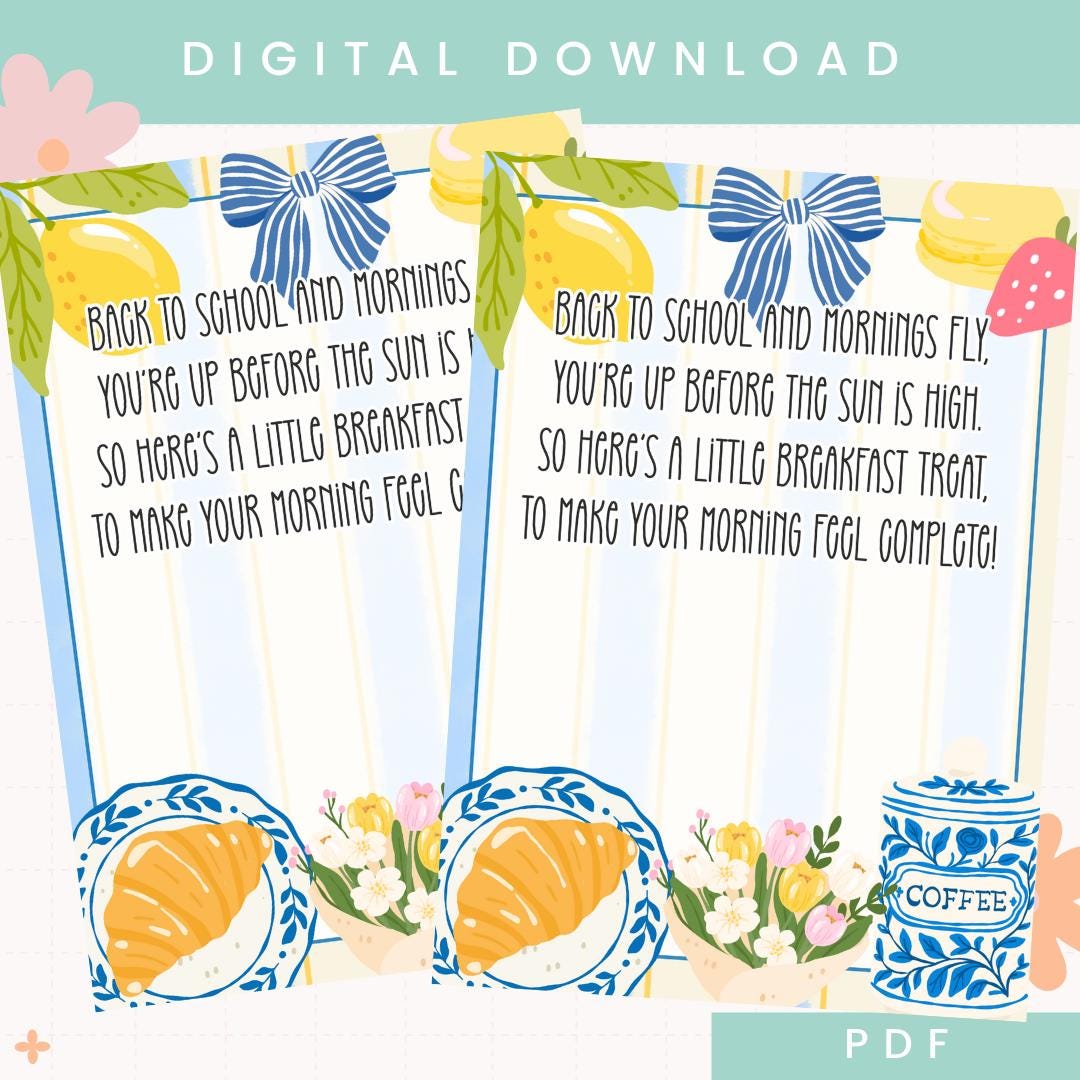 Printable Coffee Teacher Gift Card Holder | Teacher Breakfast Gift Card ...