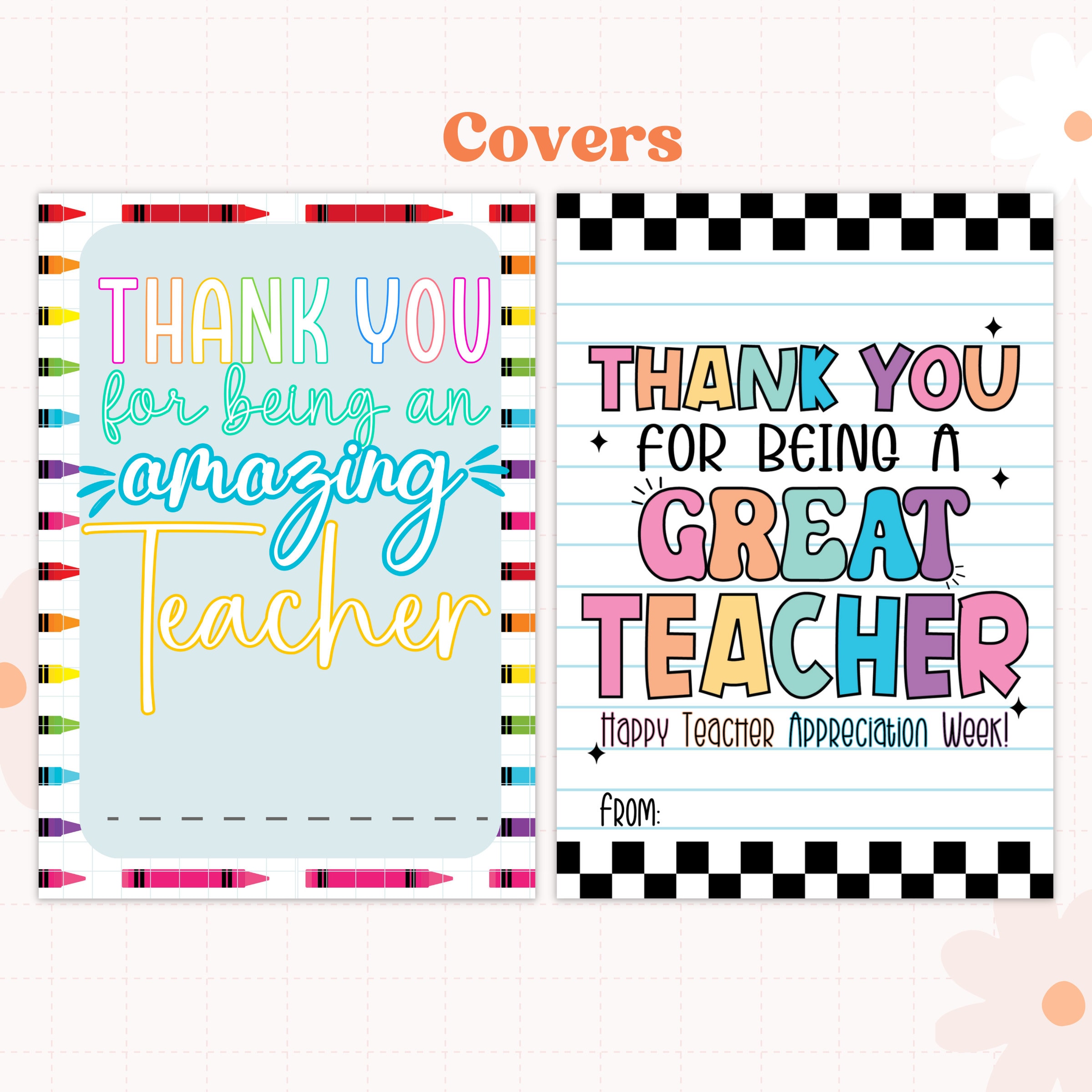 Printable Teacher Gift Card Holder Bundle | Teacher Appreciation Gift ...