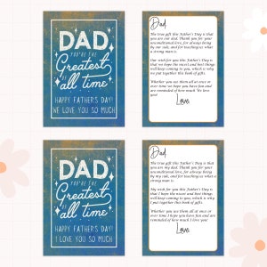 Printable Father's Day Gift Card Book | Gifts for Dad | Father's Day ...