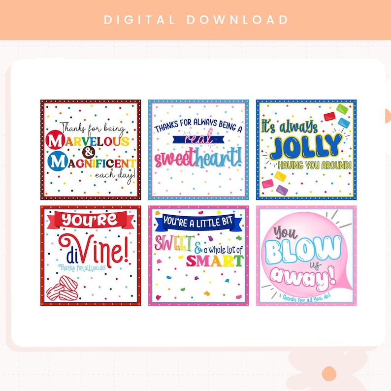 Printable 36 Appreciation Gift Tags | Teacher Gift Tags | Employee Gift ...