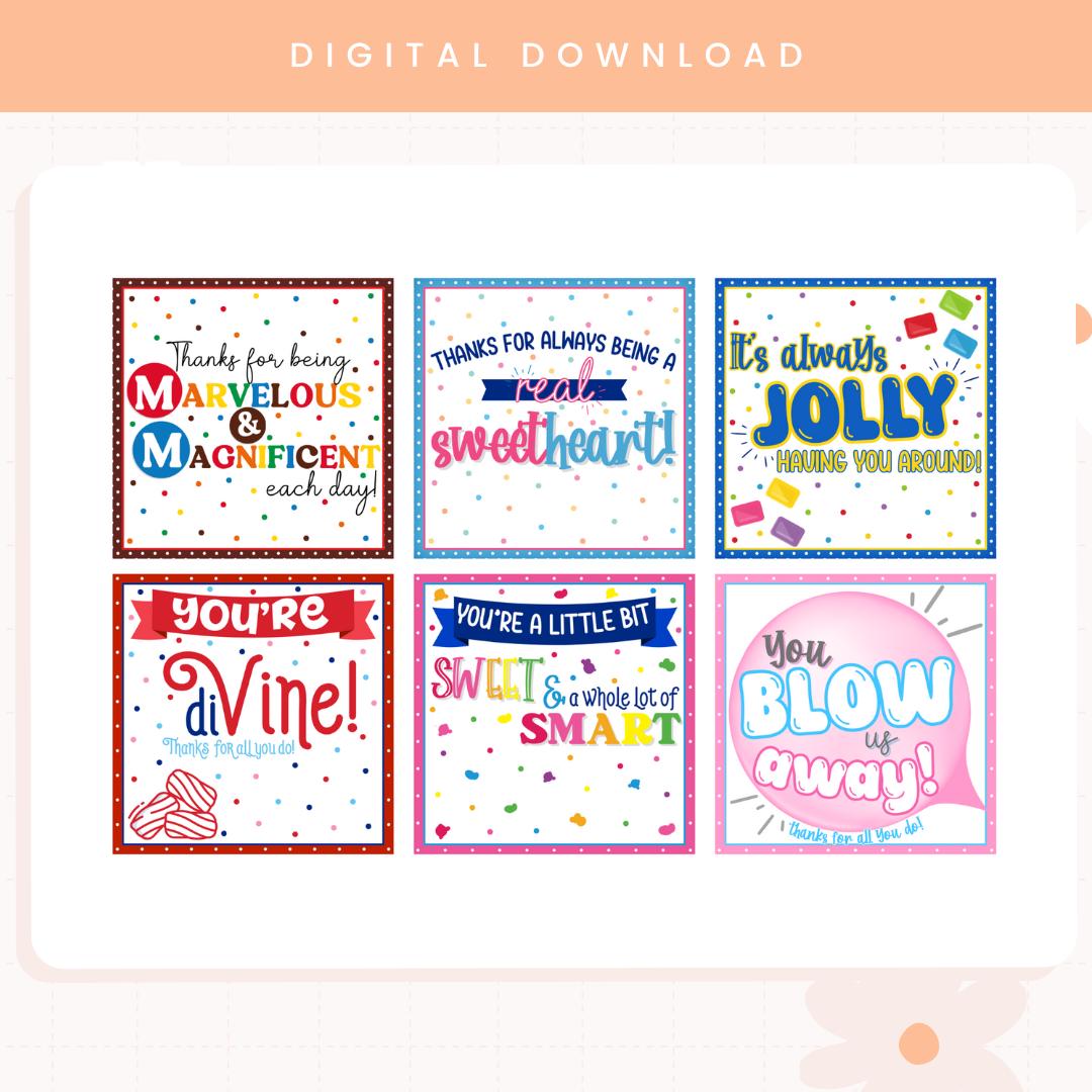 Printable 36 Appreciation Gift Tags | Teacher Gift Tags | Employee Gift ...