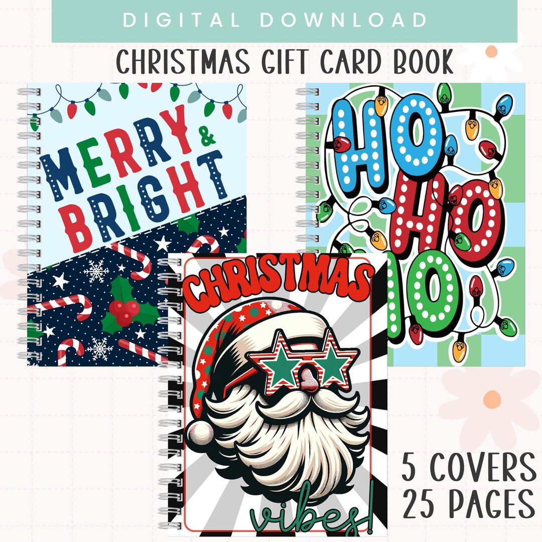 Printable Funny Christmas Gift Card Book | College Gift Card Photo ...