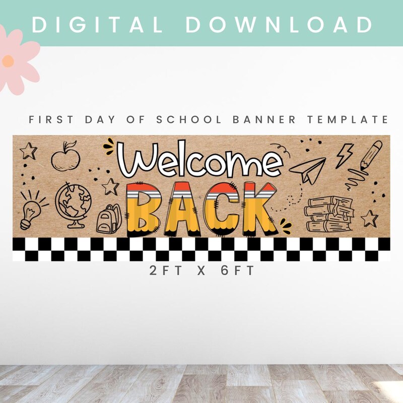 Welcome Back to School Banner Hand Painted - Etsy
