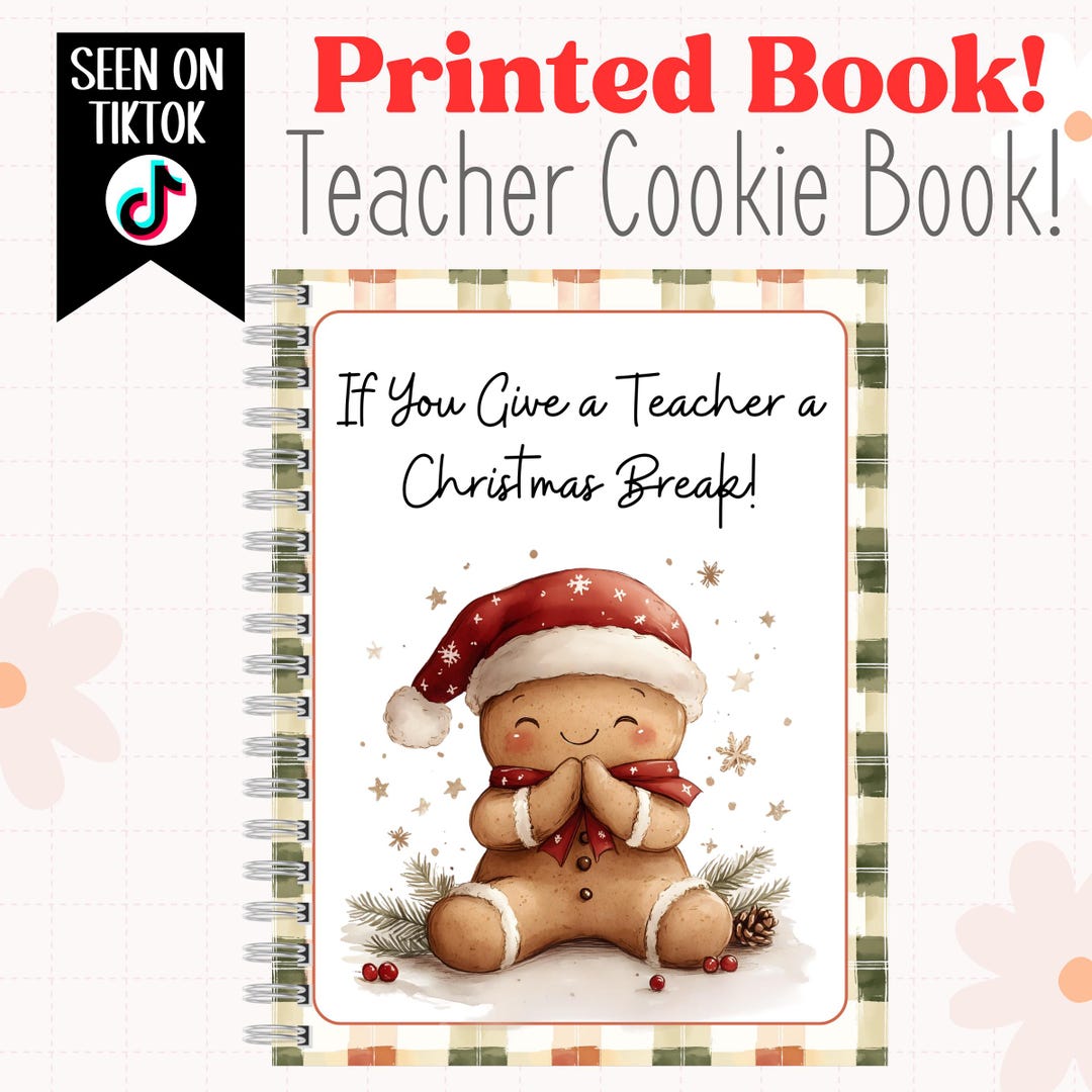 Printed If You Give a Teacher A Cookie Christmas Book | Holiday Teacher ...