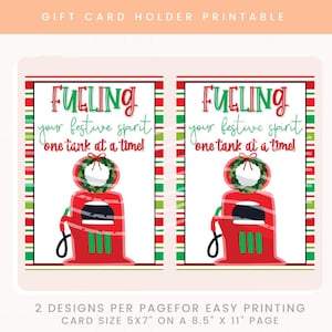 Christmas Gas Gift Card Holder | Teacher Christmas Gift | Employee ...