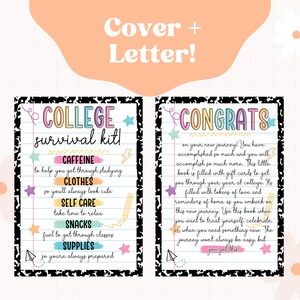 Printed Rainbow College Survival Kit Gift Card Book | College Care ...