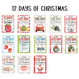 Printed 12 Days of Christmas Gift Card Book | Christmas Gift Card ...