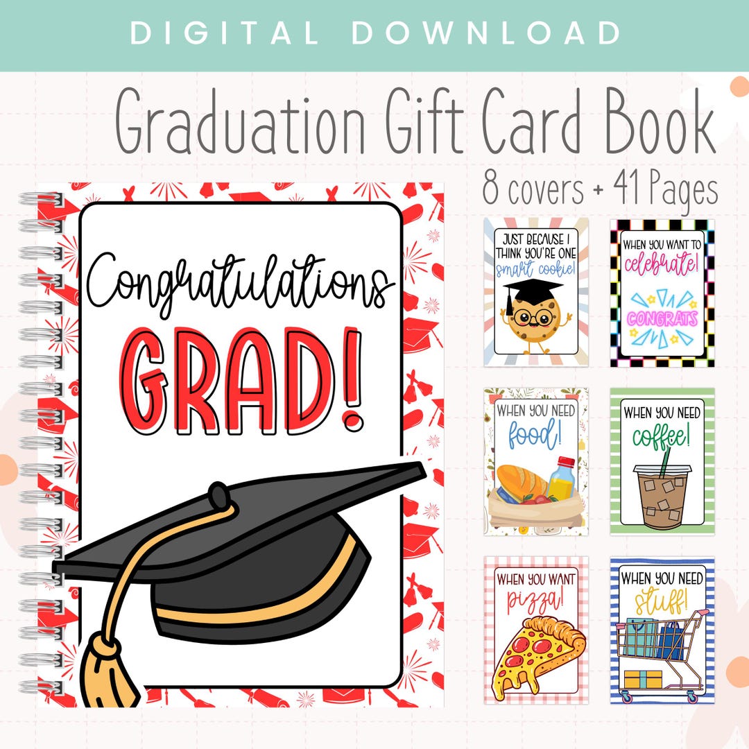 High School Graduation Gift Card Book | College Graduation Gift Card ...
