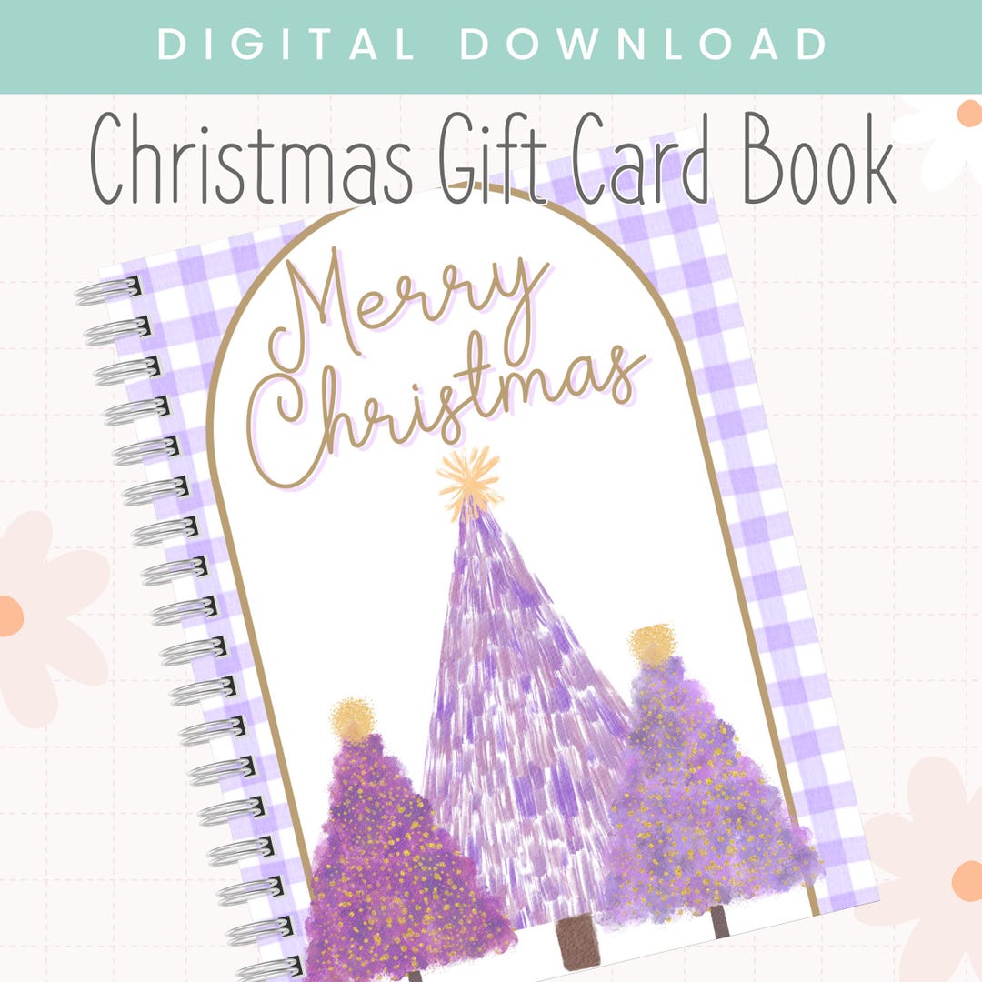 Printable Merry Christmas Gift Card Book | Christmas Gift Card Holder ...
