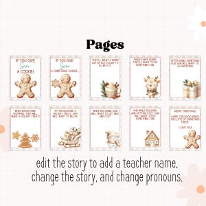 Printable Christmas If You Give A Cookie Gift Card Book | Teacher ...