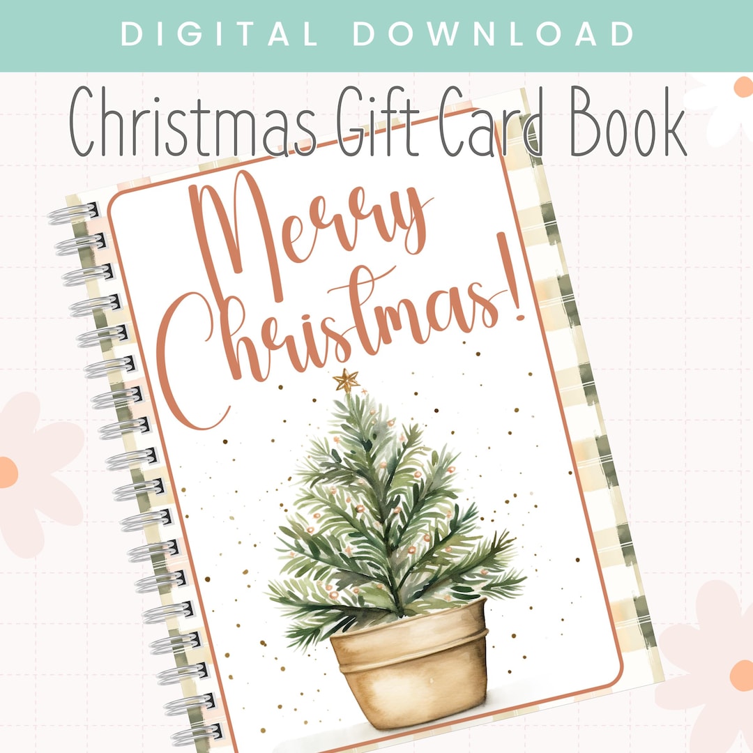 Printable Merry Christmas Gift Card Book | Christmas Gift Card Holder ...