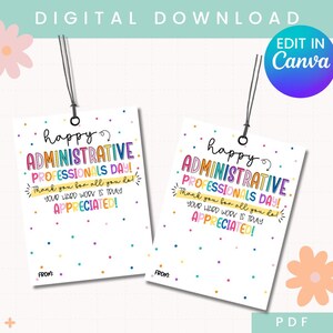 Printable Administrative Professionals Day Tags | Bundt Cake Gift Tags ...