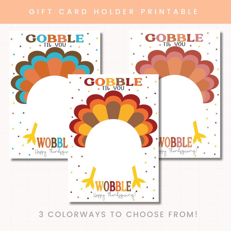 Gobble Till You Wobble Tags | Thanksgiving Treat Tag | Snack Cake Gift ...