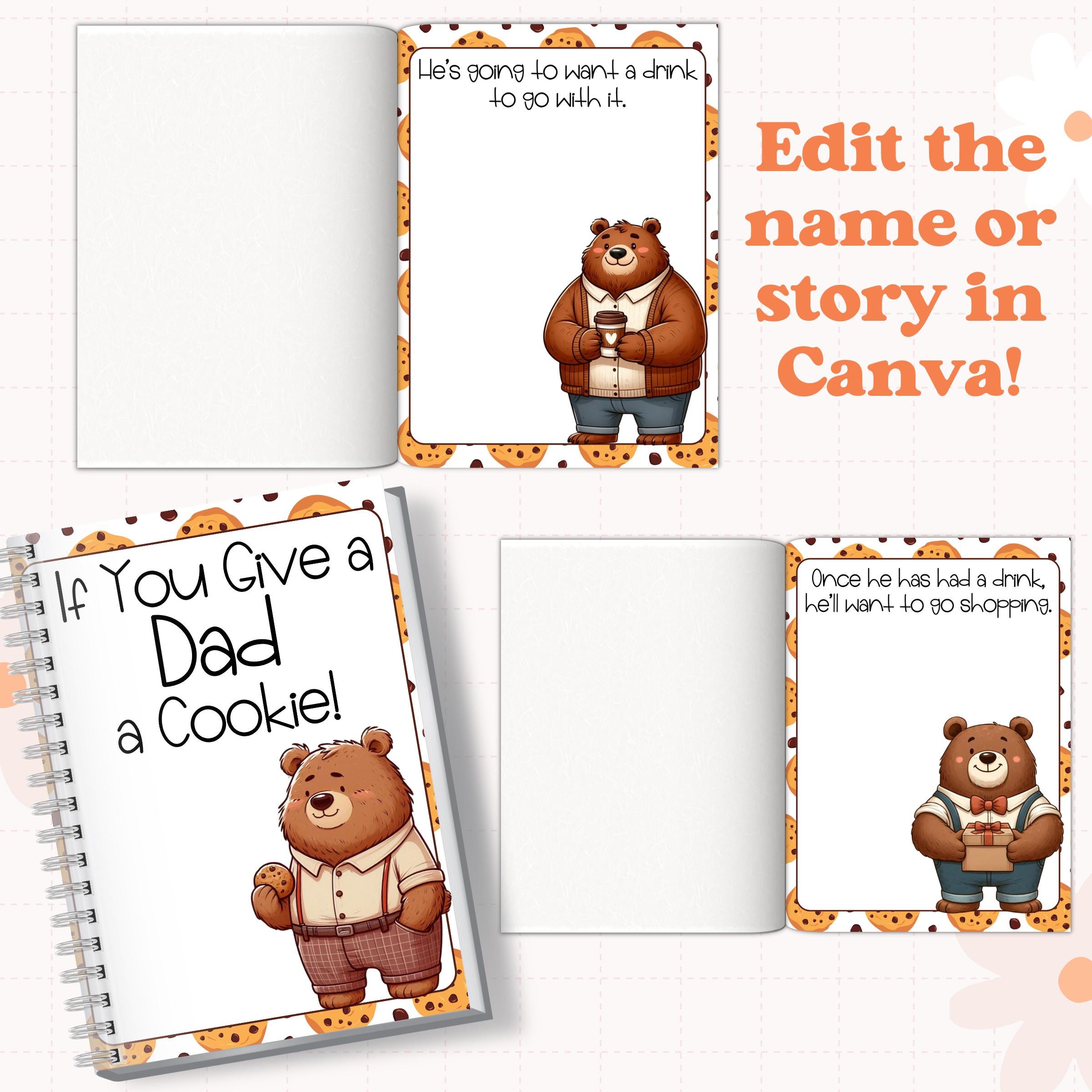 Printable If You Give A Dad A Cookie Gift Card Book | Dad Birthday Gift ...