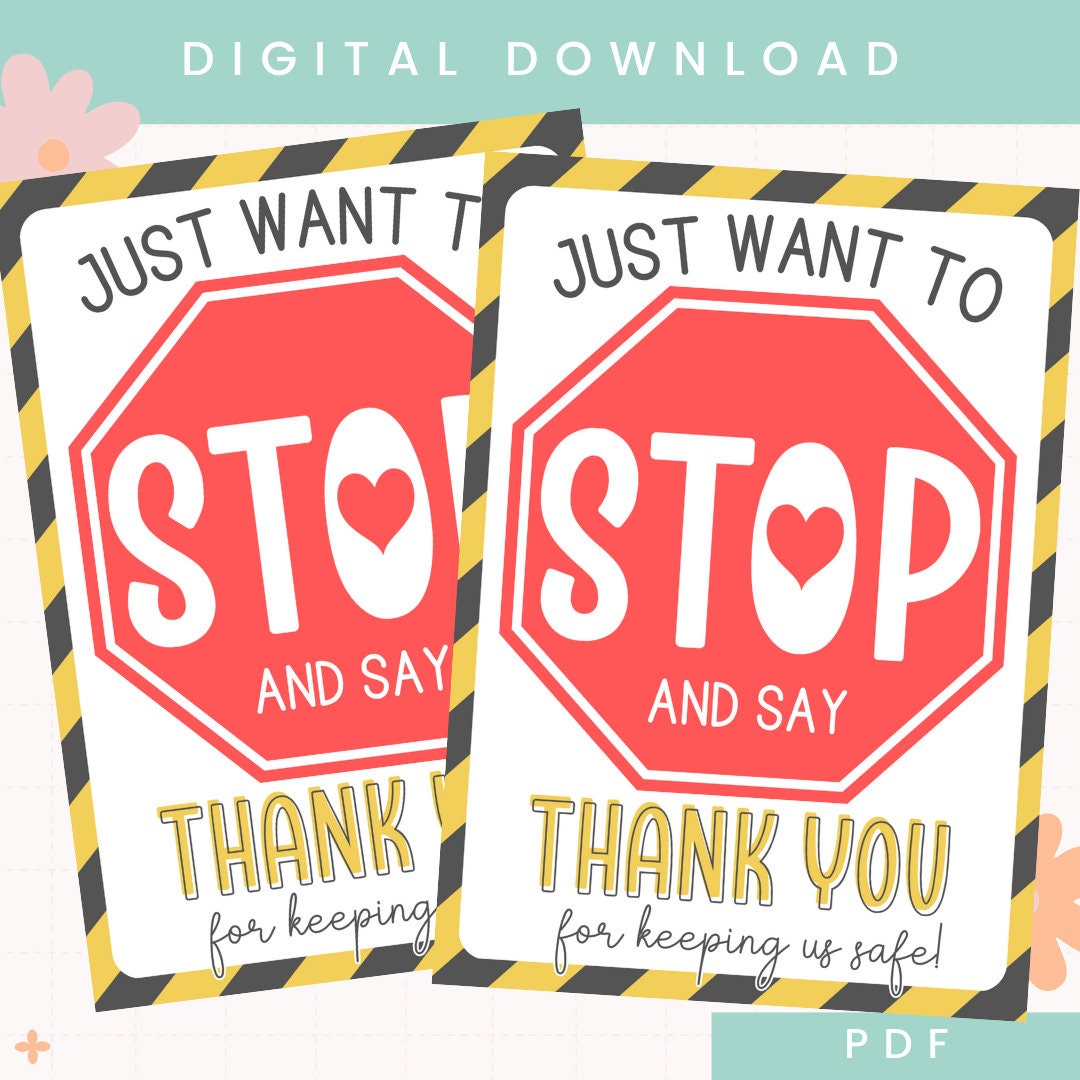 Printable Crossing Guard Gift Card Holder | Safety Guard Appreciation ...