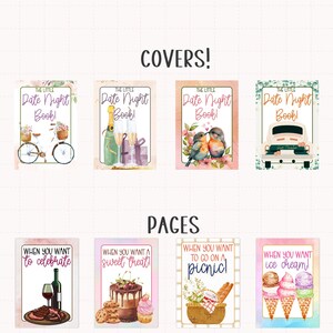 Printable Date Night Gift Card Book | Bridal Shower Gifts | Honeymoon ...