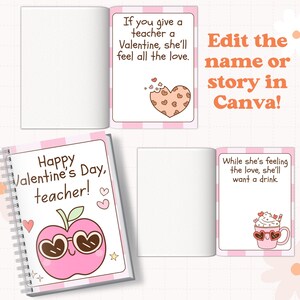 Printable Valentine If You Give A Teacher A Cookie Gift Card Book ...