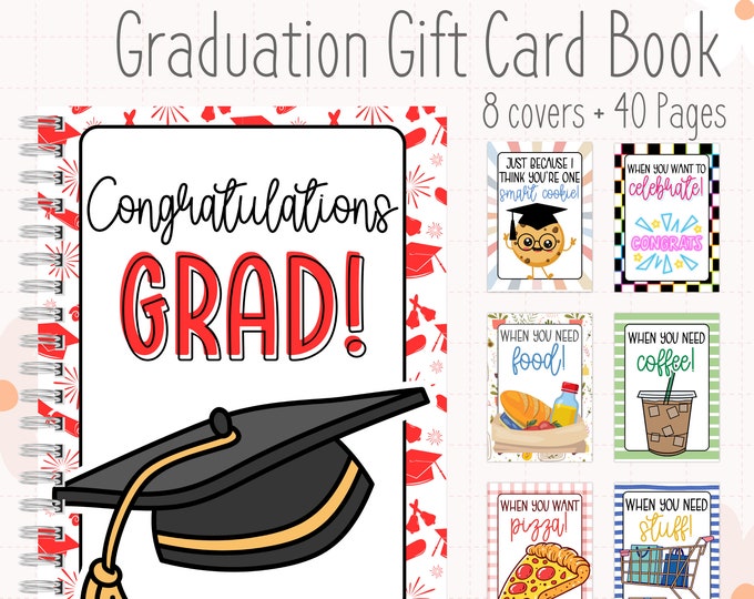 Graduate Gift Card Book, High School Graduation Gift, Personalized Gift ...