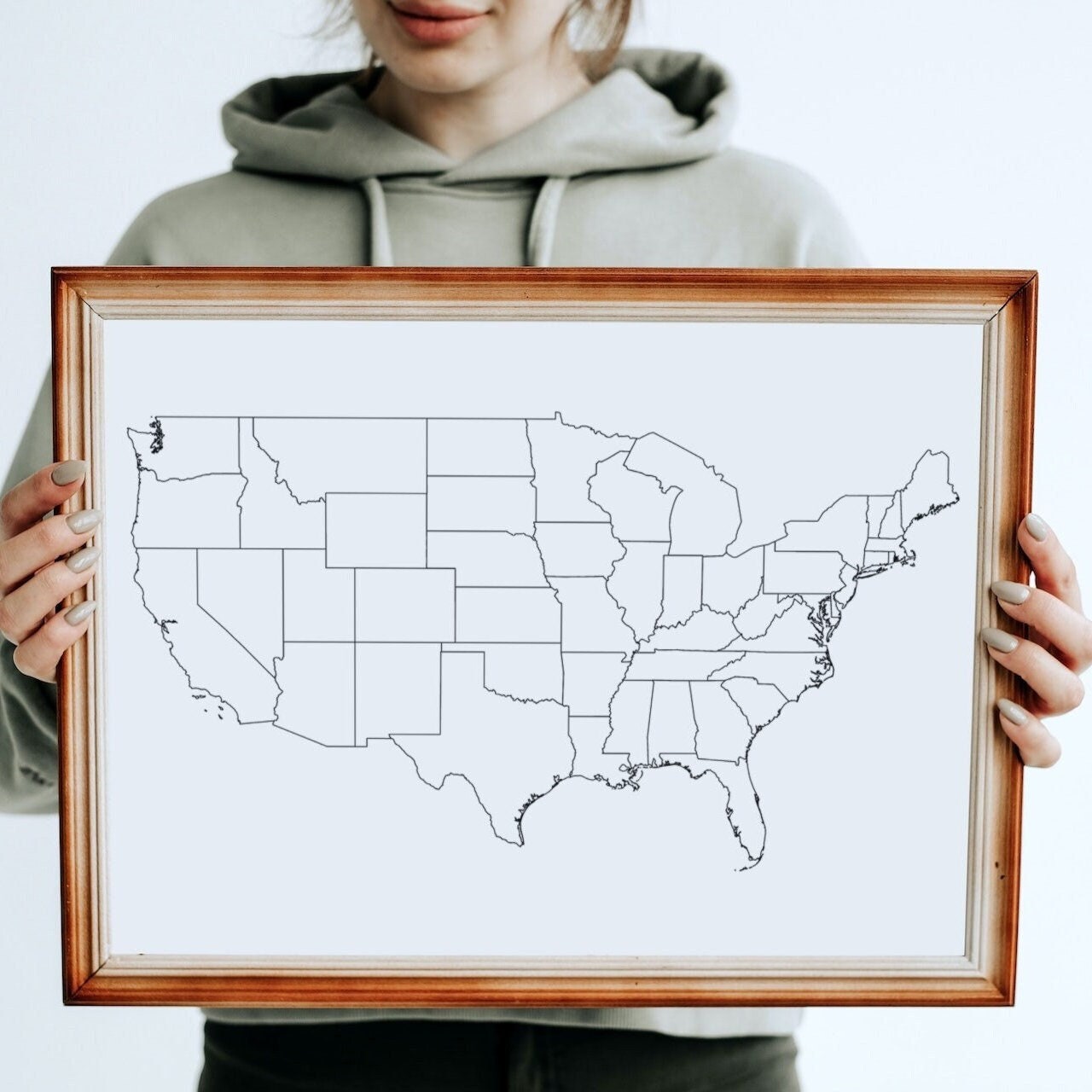 USA America Map Svg Outline Includes Svg Eps Png Jpg Dxf File Vector ...