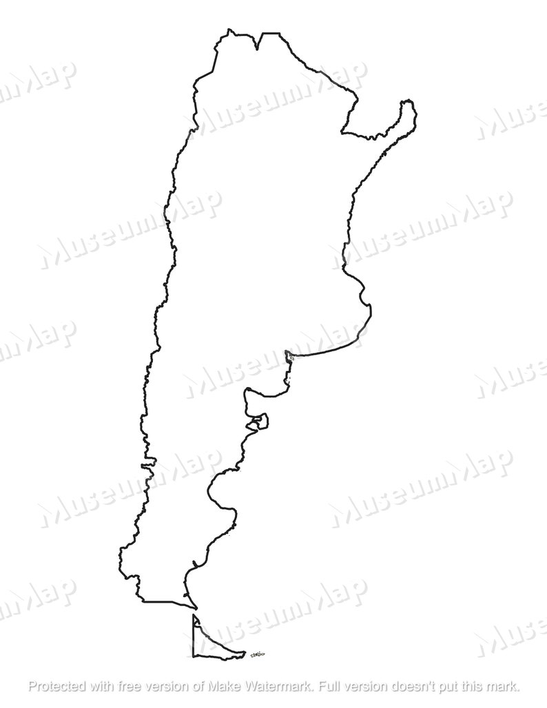 Argentina Map Svg Outline Includes Svg Eps Png Jpg Dxf - Etsy Australia