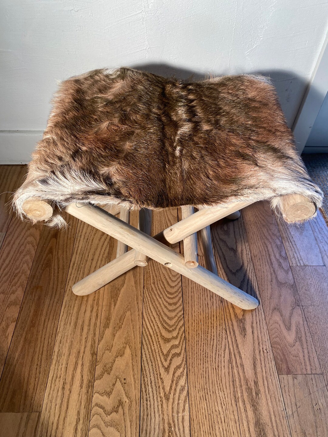Hair on Hide Stool - Etsy