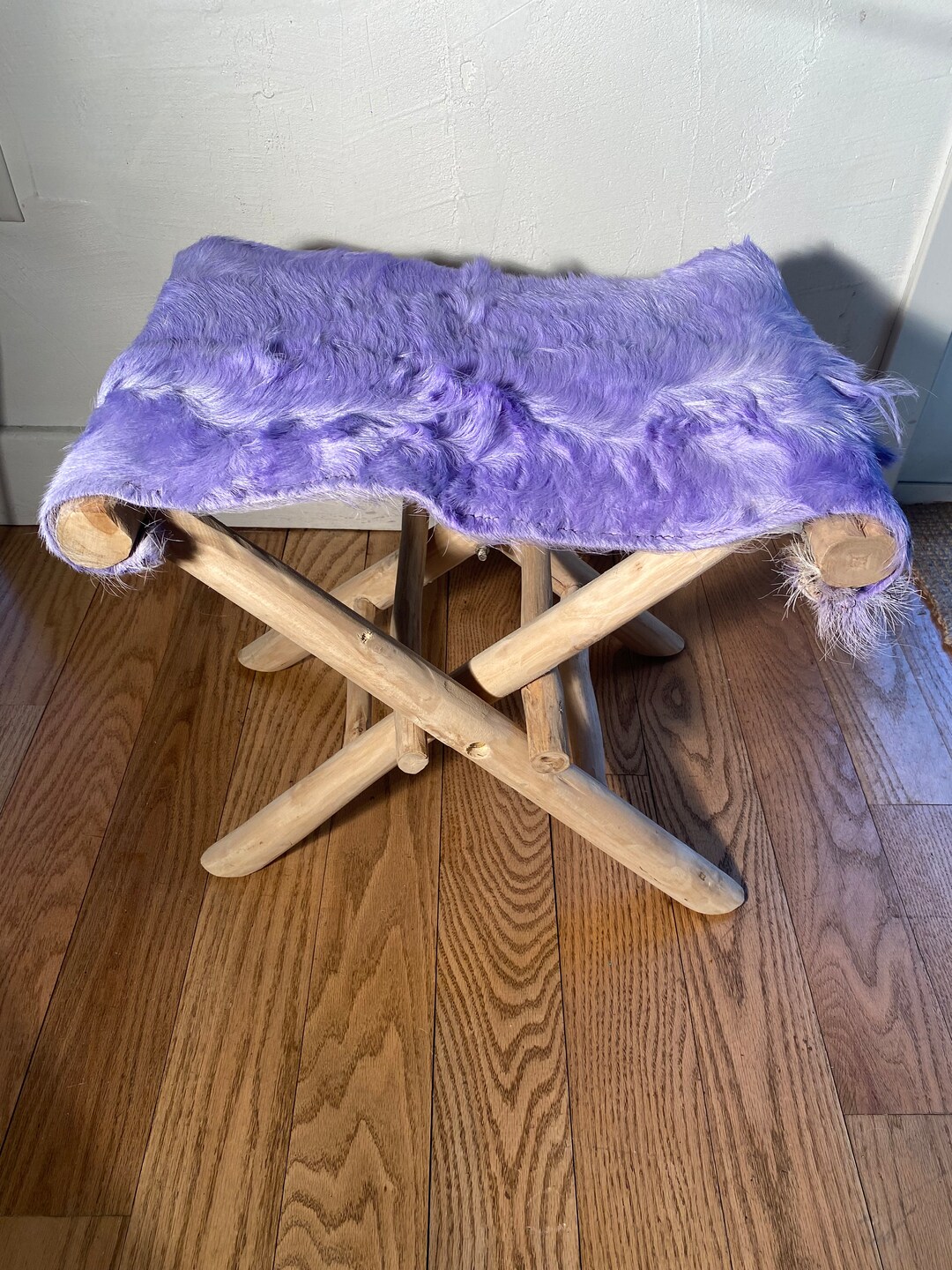 Hair on Hide Stool - Etsy