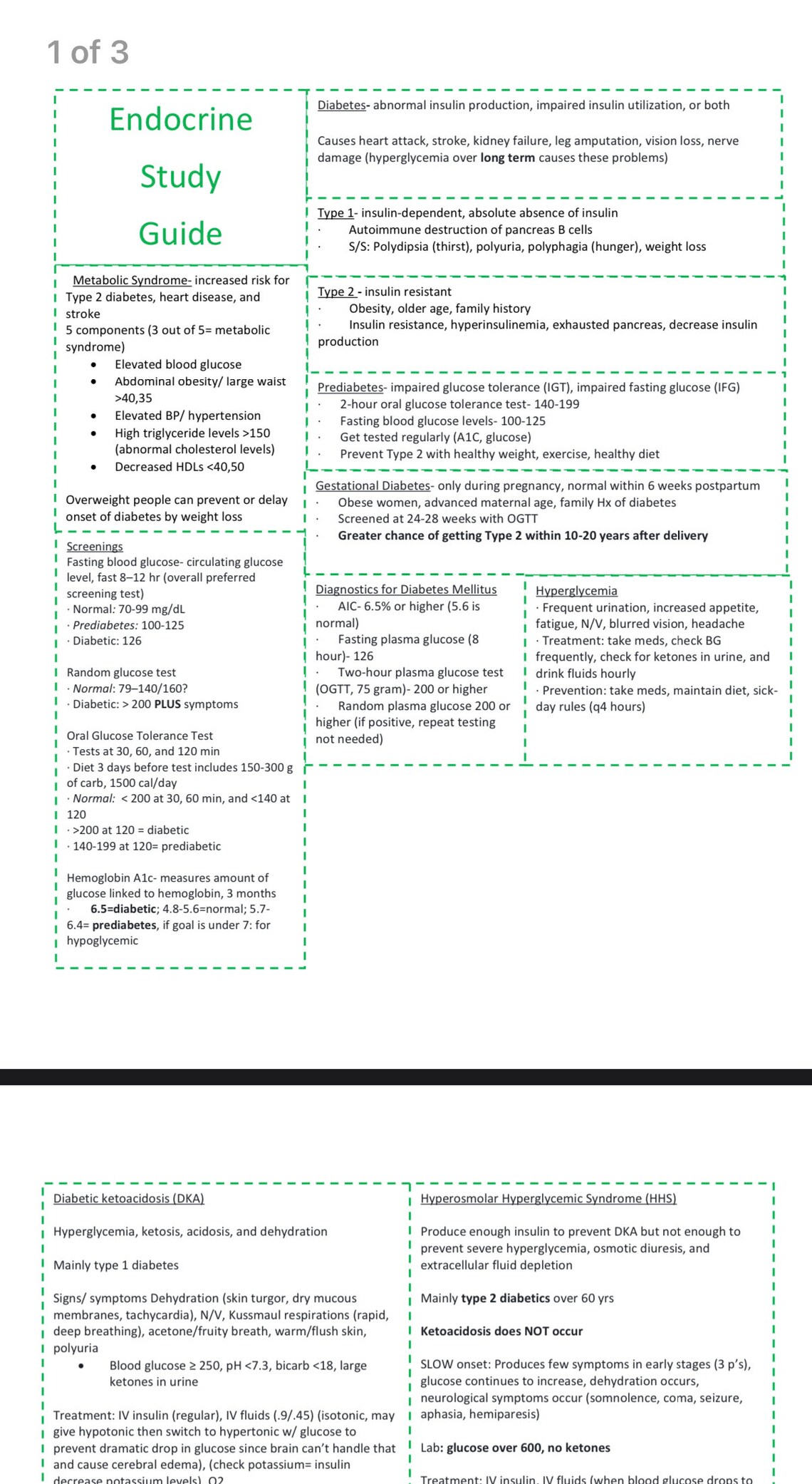 Endocrine Nursing Notes - Etsy