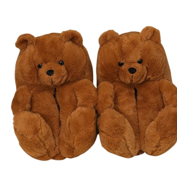 Teddy Bear Slippers - Etsy