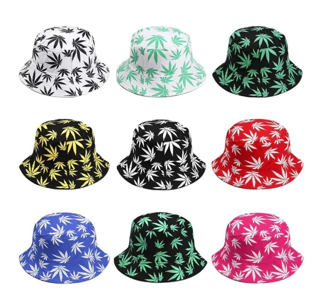 Weed Leaf Bucket Hat Colorful One Size Unisex Perfect Gift - Etsy