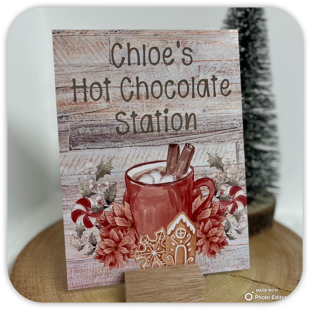 Personalised Hot Chocolate Station Sign - Etsy UK