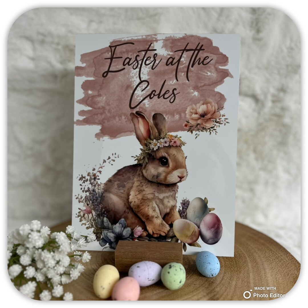 Personalised Easter at the ... Metal A5 Sign - Etsy
